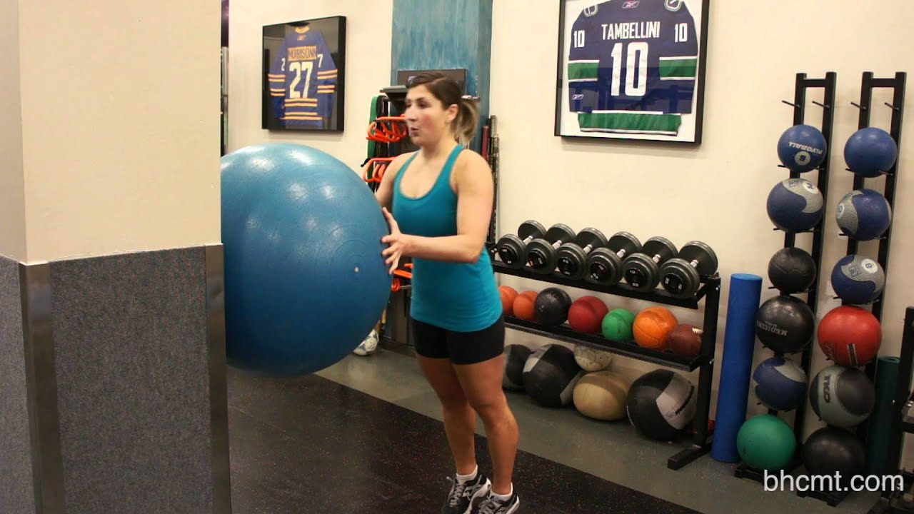 Wall Ball Push Up Exercise BMT - YouTube