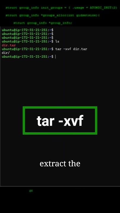 Linux Commands – Part 19 | Compress & Extract Files with tar and gzip - YouTube