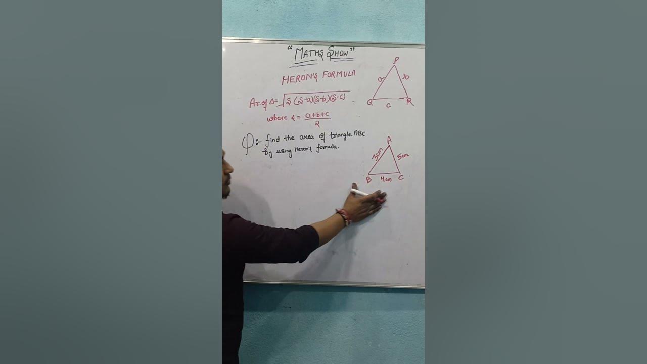 Area of triangle by using HERON'S FORMULA/ #MS - YouTube