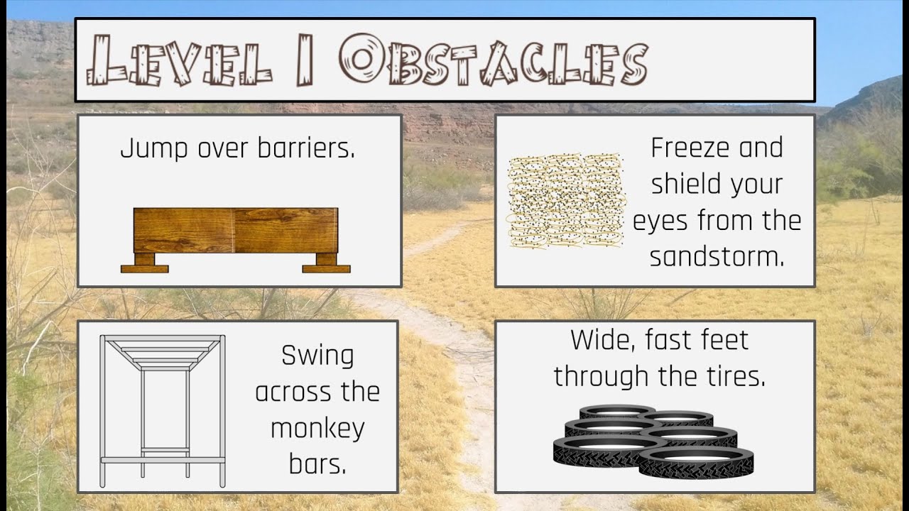 PE Warm-up - Obstacle Course, Desert Terrain - Virtual Run - YouTube