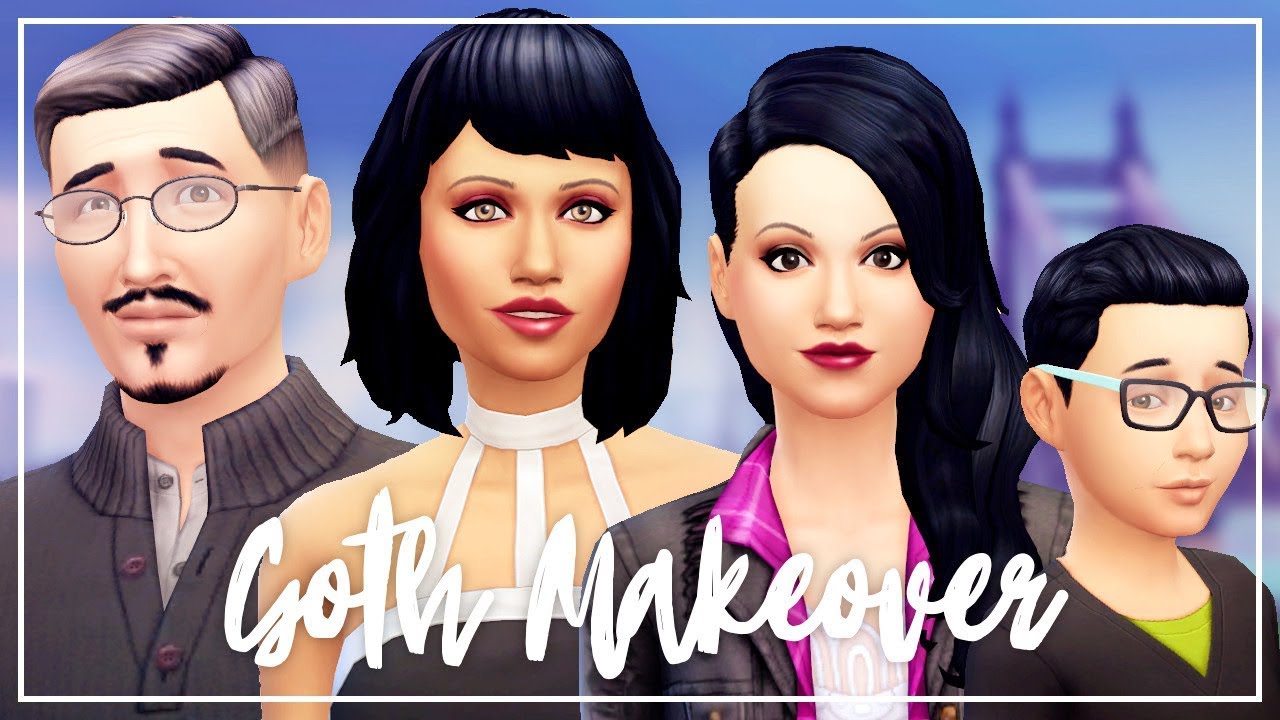 Goth Makeover - Townie Makeover CAS - The Sims 4 - YouTube