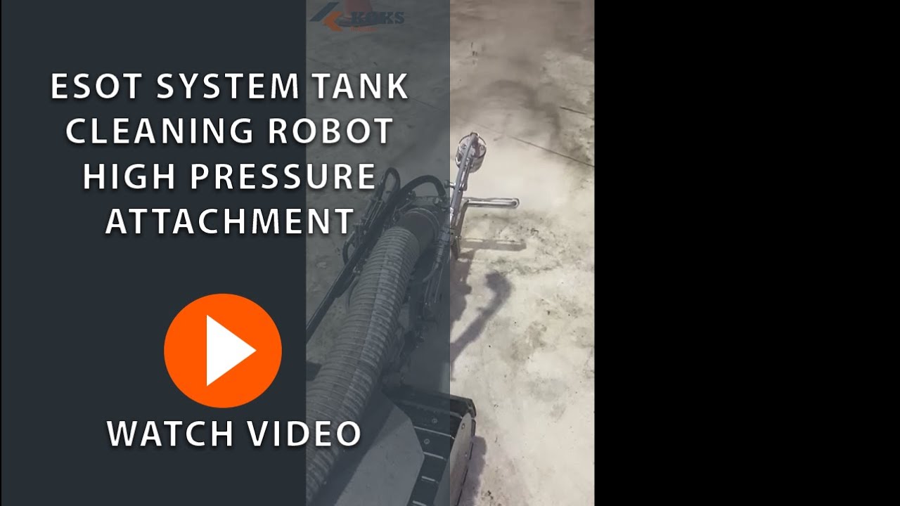 Tank Cleaning Robot with High Pressure Attachment | KOKS Robotics - YouTube