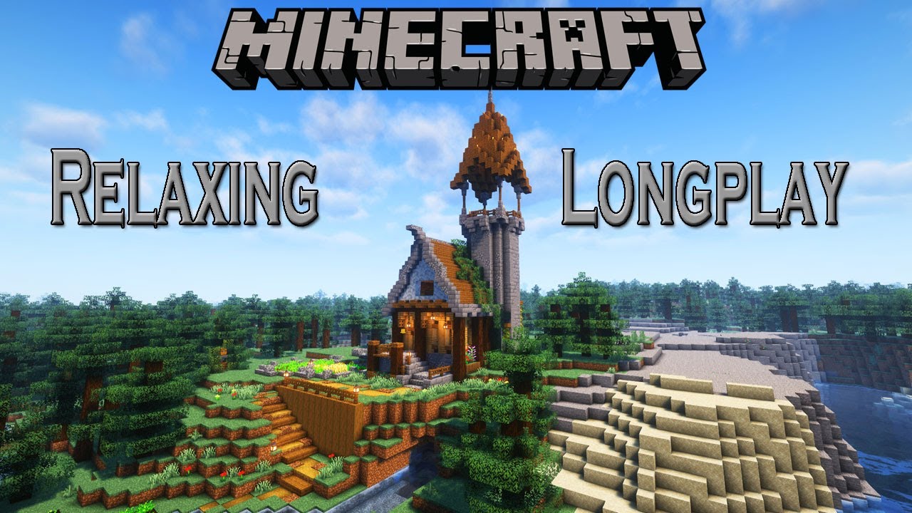 House With Lookout Tower | Minecraft Peaceful, Relaxing Longplay (No ...