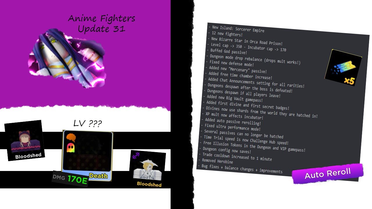 Anime Fighters Simulator | Update 31 - YouTube