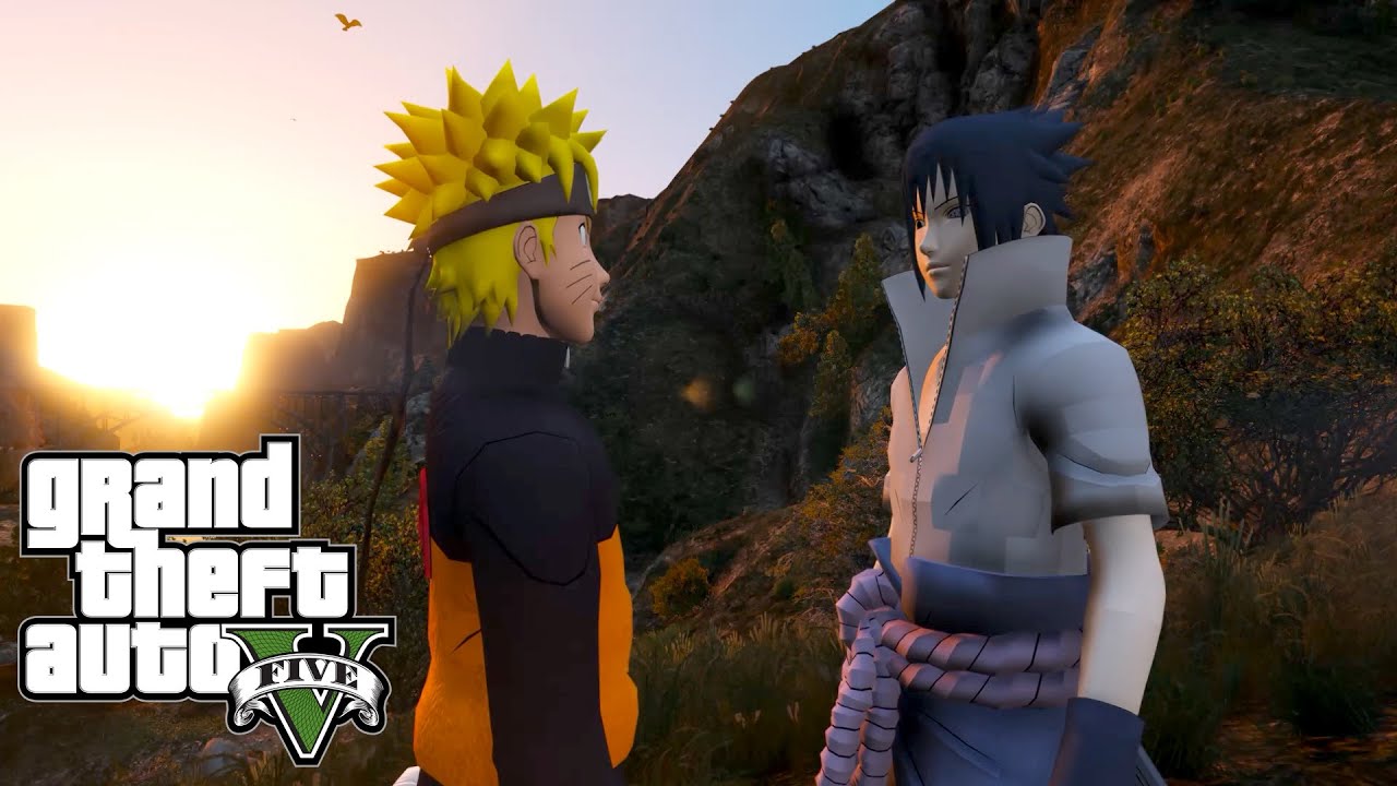 Naruto vs Sasuke GTA V Mods - YouTube