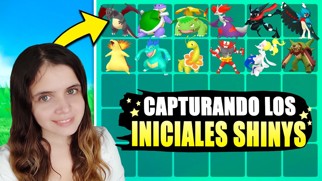 CAPTURANDO TODOS LOS INICIALES SHINYS Y SORTEO DE SHINY! - YouTube