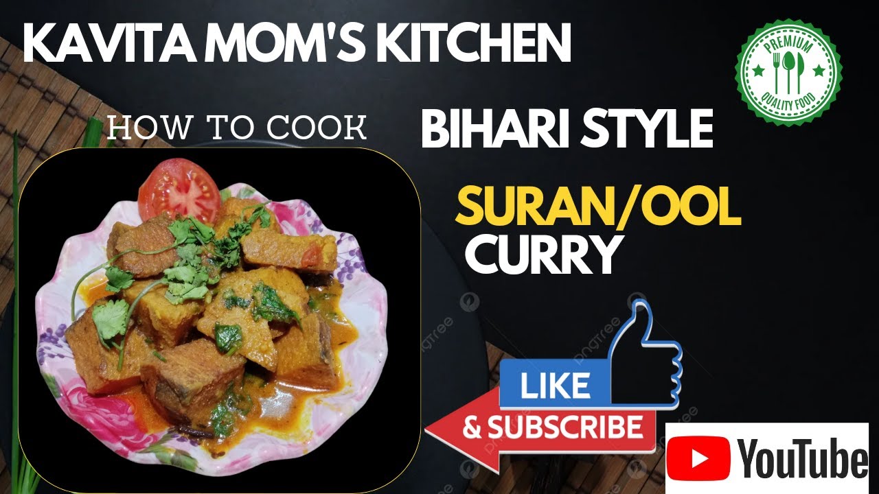 Suran Ool Curry Recipe How To Cook Suran Curry Recipes Ool Ki Sabji Kavita Moms Kitchen