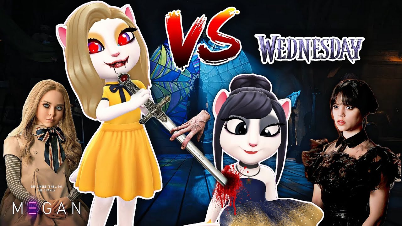 My Talking Angela 2 ️‍🔥/ M3GAN Vs Wednesday Addams 🖤/ New Update ...