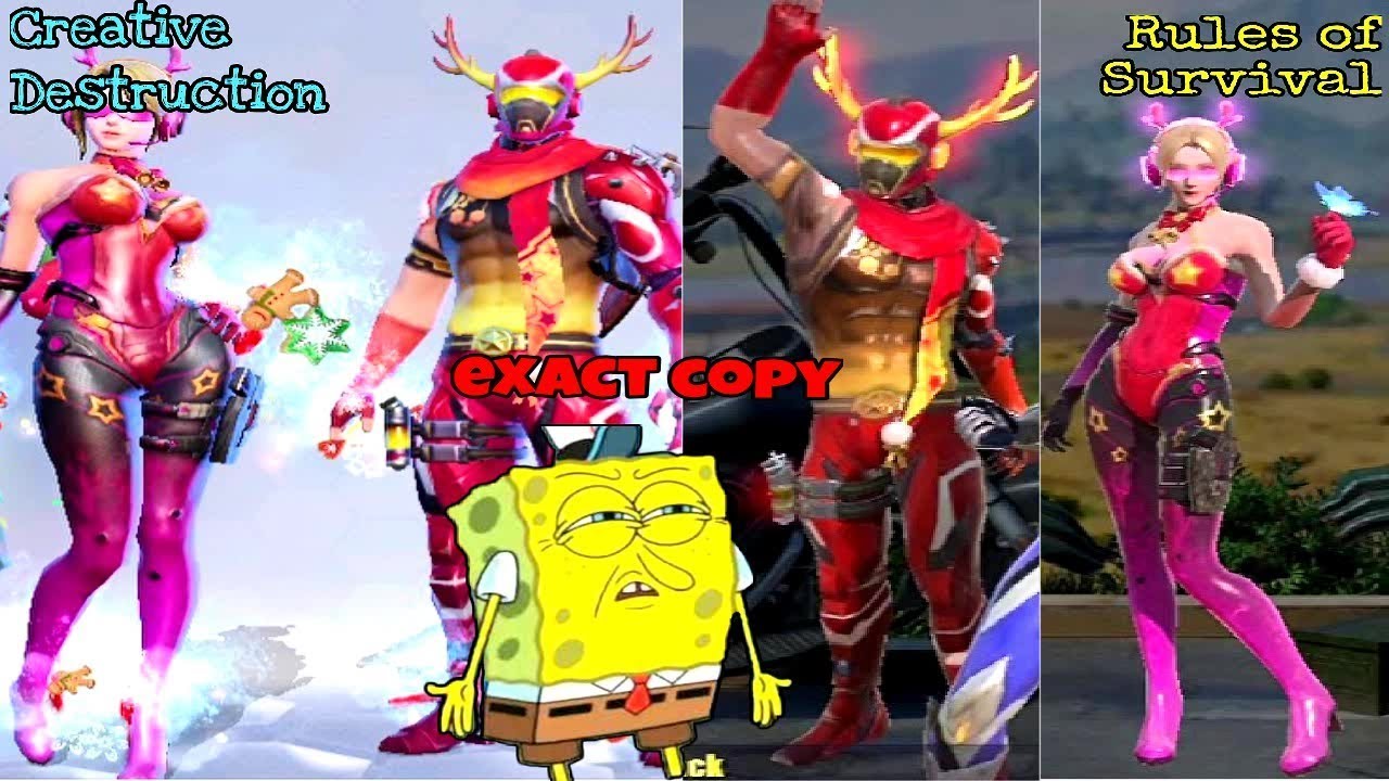 TOP 10 Creative Destruction SKINS Gotten From Rules of Survival ...