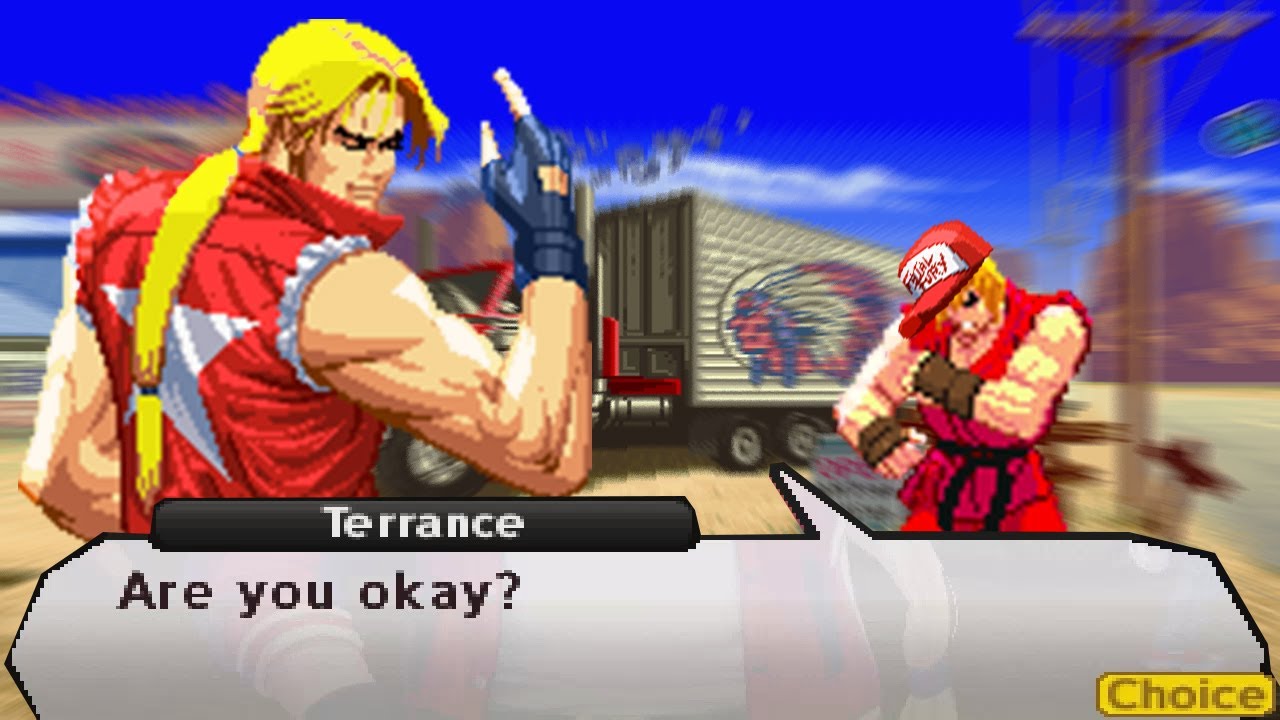 Are you okay? The Pin-Headed Son Terrance Bongo Terry Bogard! Street ...