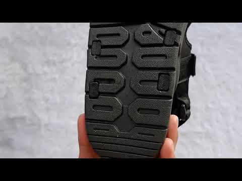 sandal full hitam strip2