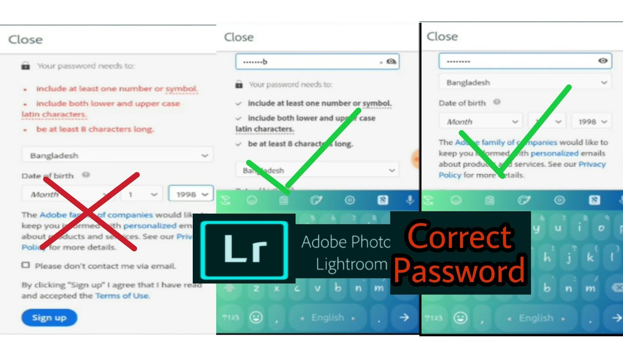 Lightroom Cc Account Password Incorrect Solved Lightroom Cc Account Hard Password Making 2019
