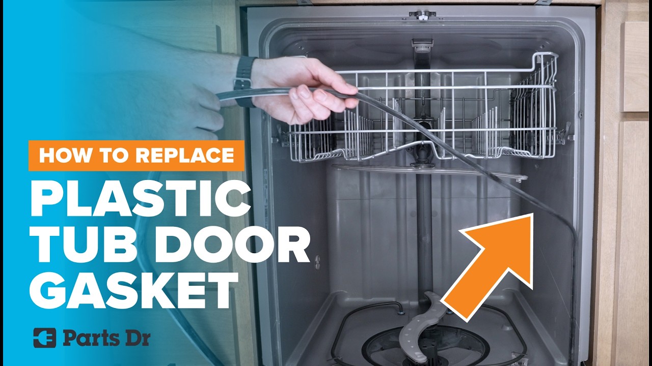 How to Replace Plastic Tub Door Gasket on Your GE Hotpoint Dishwasher ...
