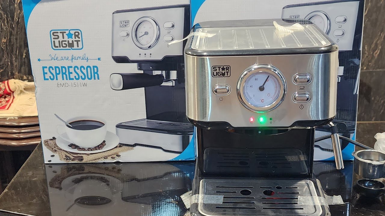 STARLIGHT EXPRESSO AND CAPPUCCINO COFFEE MACHINE Unboxing and Review by ...