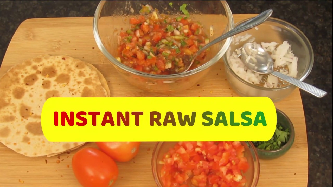 Instant raw salsa | Quick salsa - YouTube