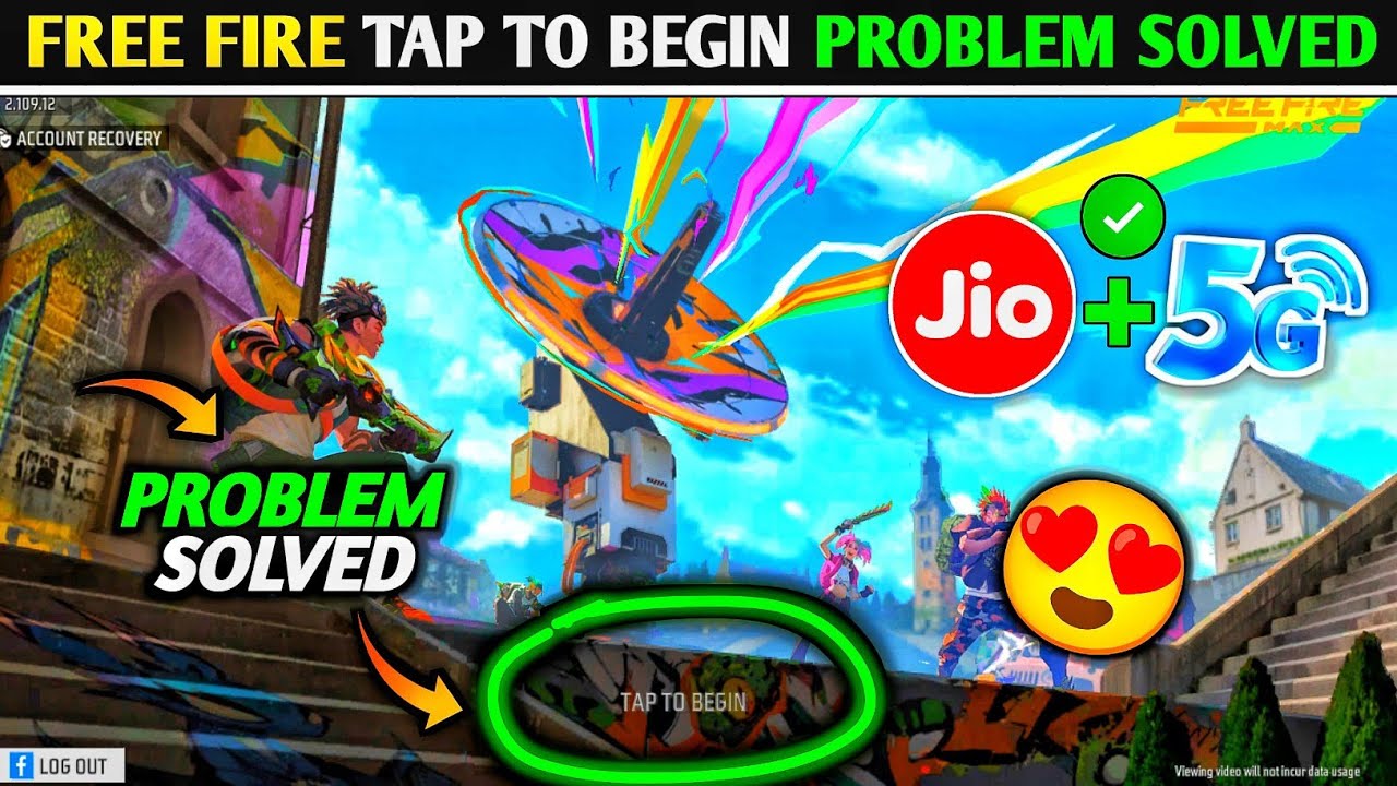 Free Fire Max Tap To Begin Problem Kaise Sahi Kare 😍 | How To Solve Tap To Begin Problem In FF ...