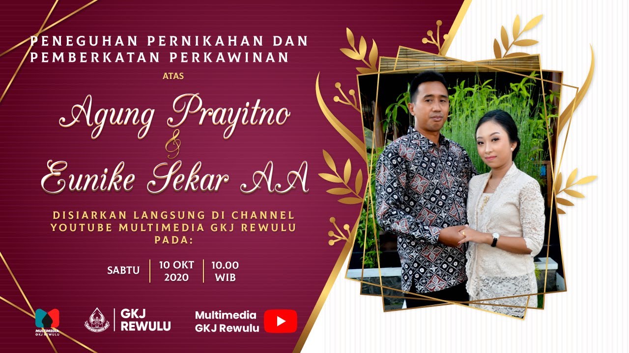 💍 Peneguhan Pernikahan & Pemberkatan Perkawinan - Agung Prayitno ...