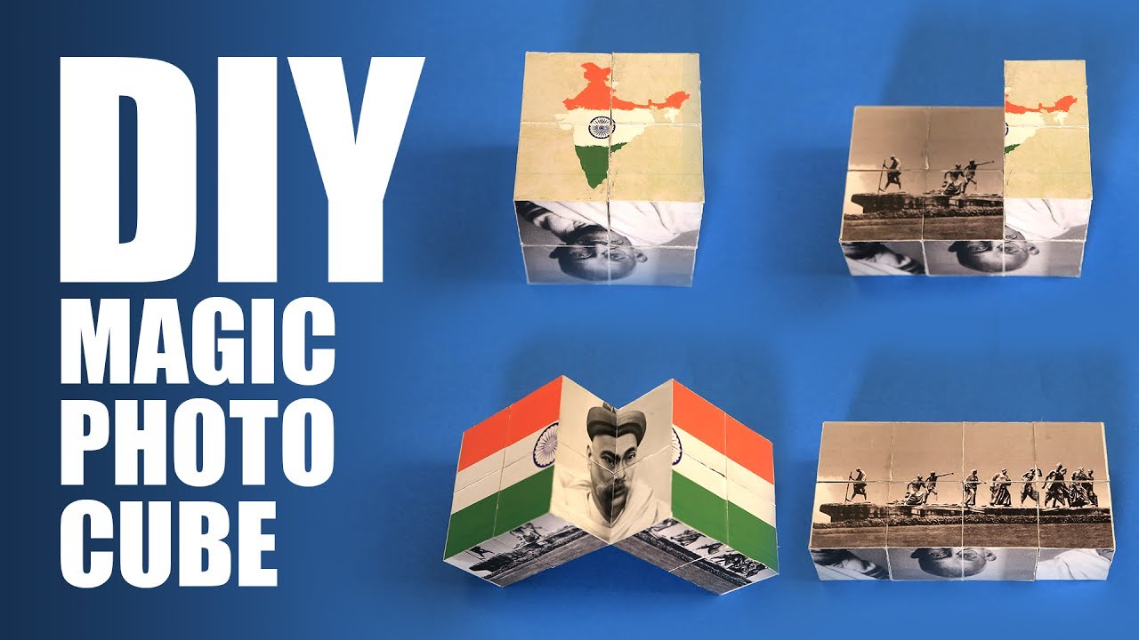 How to make a DIY Magic Photo Cube | Kargil Diwas Special - YouTube