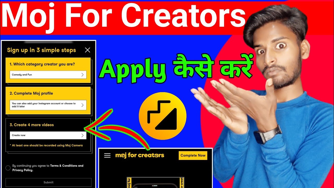 moj for creators apply kaise kare | moj for creators complete ...