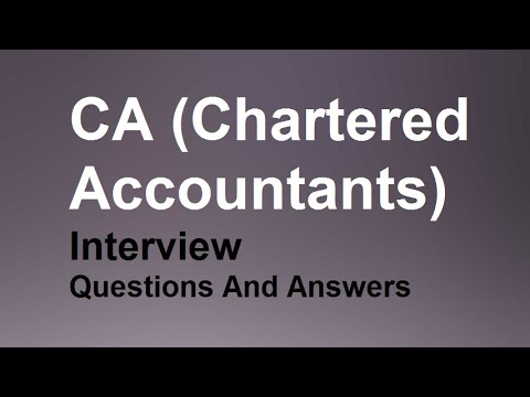 CA (Chartered Accountants) Interview Questions And Answers - YouTube