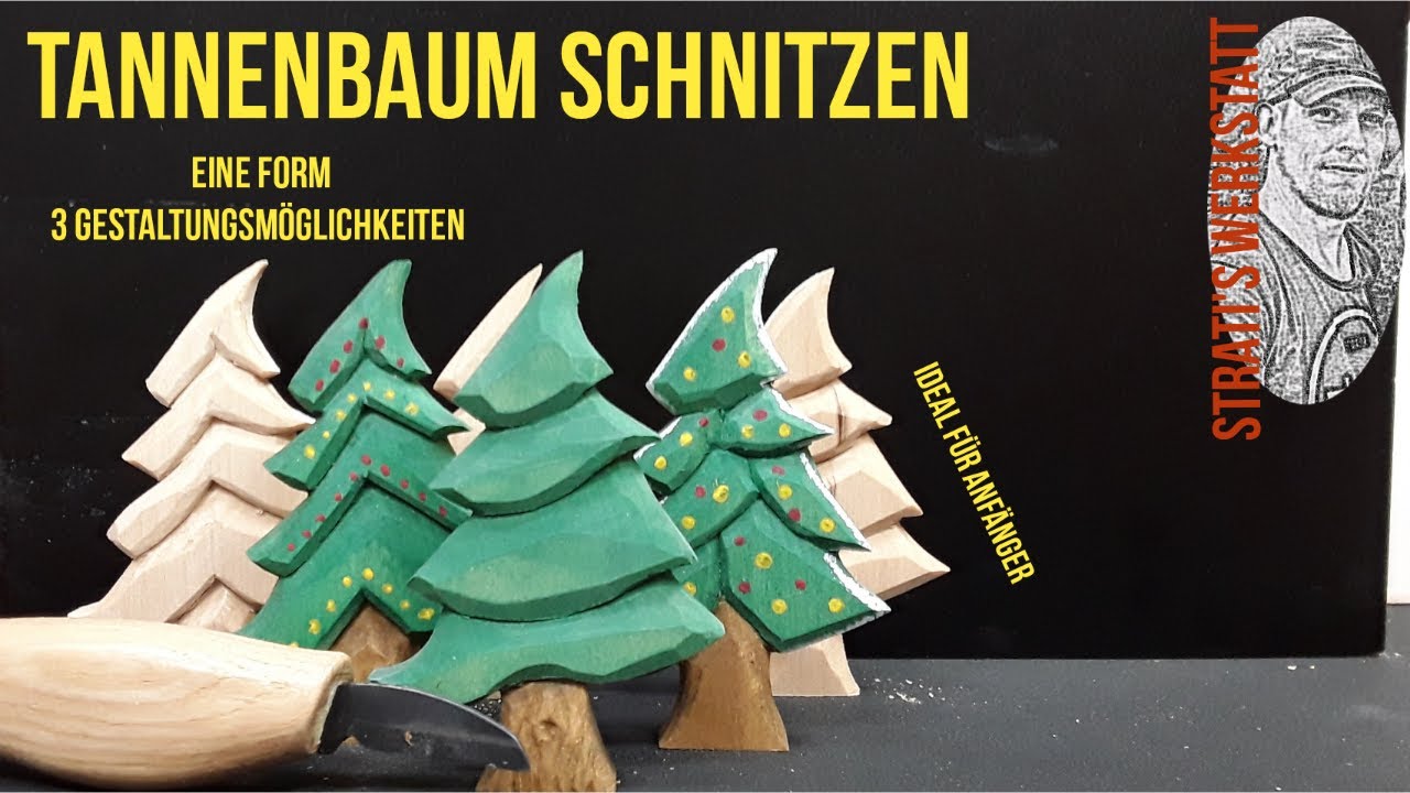 Tannenbaum schnitzen,Carving,ideal für Anfänger #StratisWerkstatt - YouTube