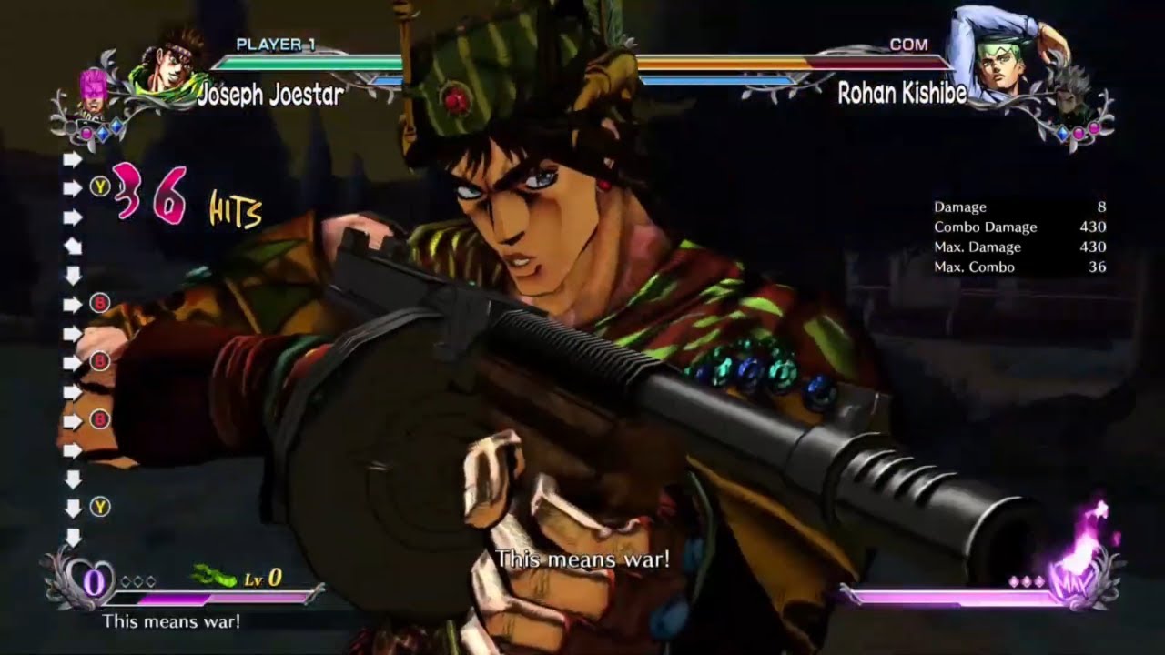 JoJo ASBR: Joseph (Part 2) - Combo (52%) - YouTube