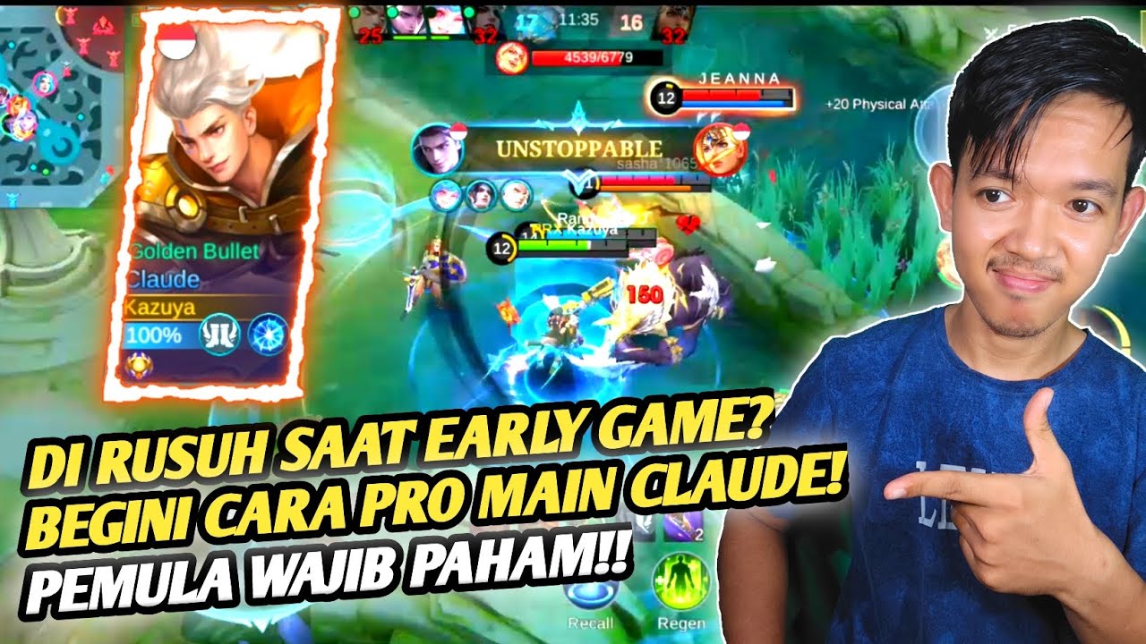 MLBB GAK TAKUT DI RUSUH! TUTORIAL CLAUDE PATCH TERBARU DIJAMIN 100% GG🔥SOLO RANK GAMEPLAY ...