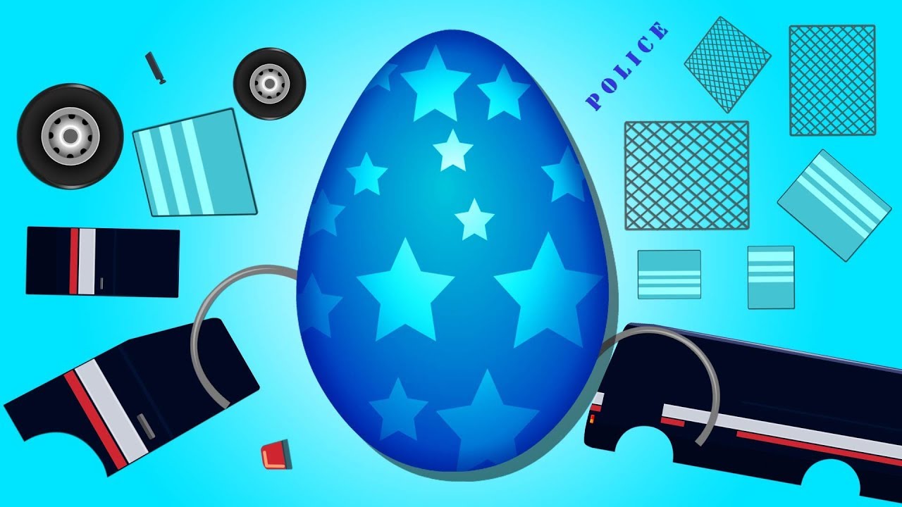 Surprise Eggs | Police Bus | Formation and Uses | Toy Video - YouTube
