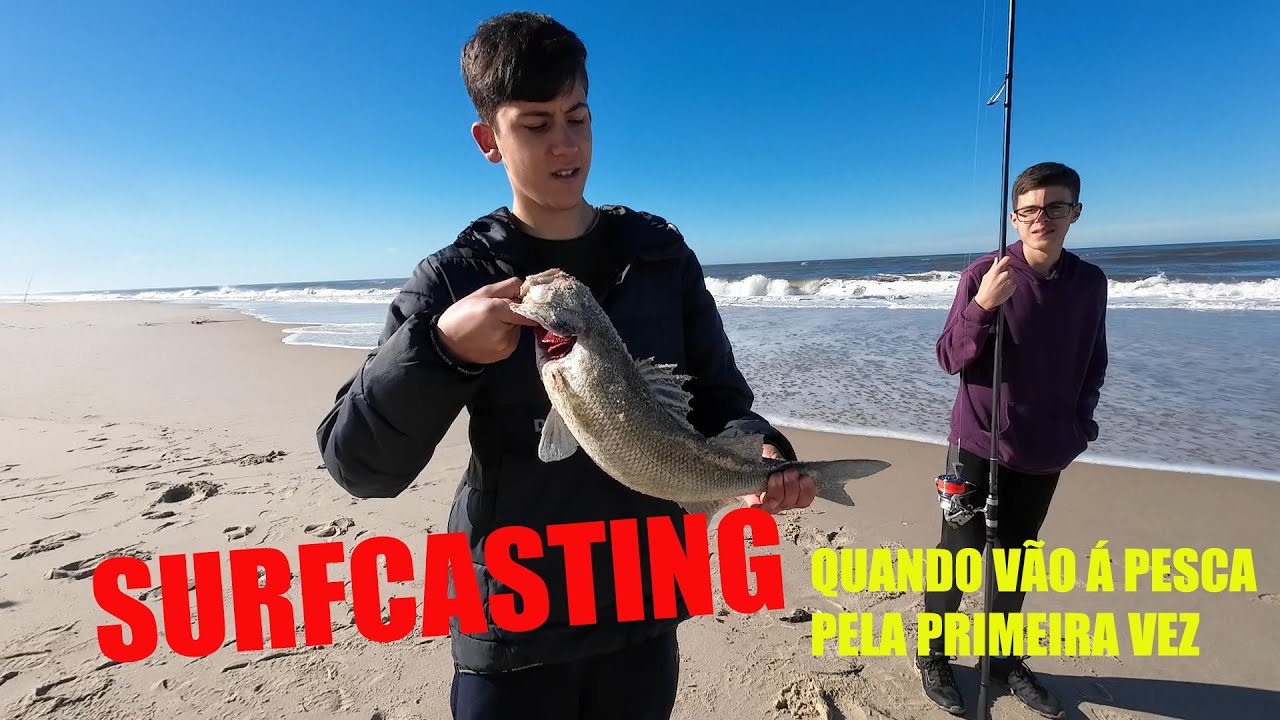 Surfcasting 2023 - Á Pesca pela primeira vez, os primeiros peixes - YouTube