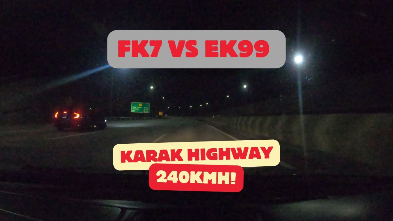 Karak BATTLE!! FK7 vs EK99 high speed 240kmh Racing Kanjo #FK8R #EK9 # ...