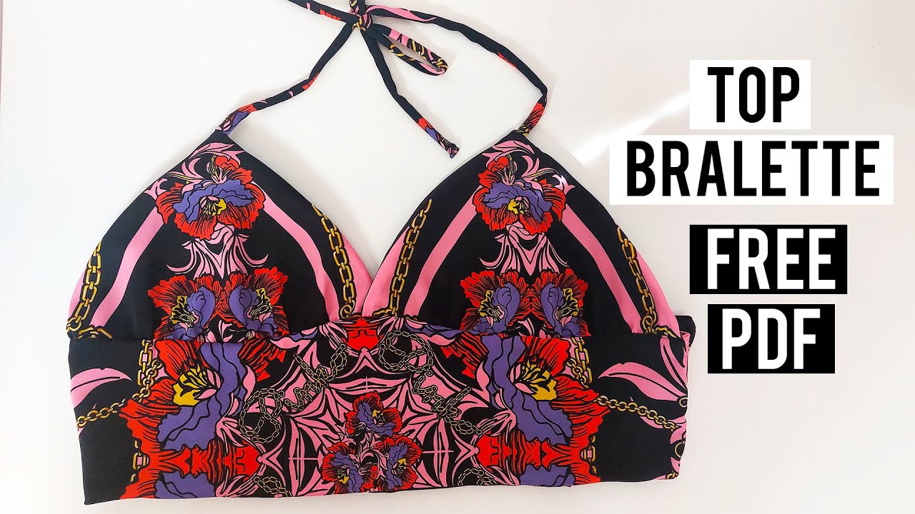 HOW TO MAKE BRALETTE TOP / FREE SEWING PATTERN / EASY BRALETTE CROP TOP ...