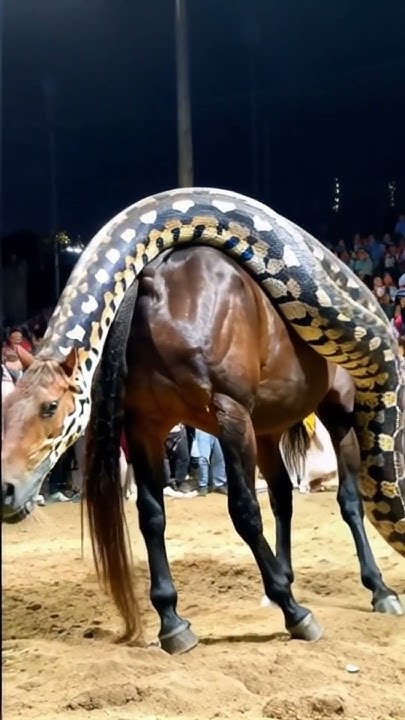 Horses and Pythons Live Together in Symbiosis... #wildlife #anime # ...