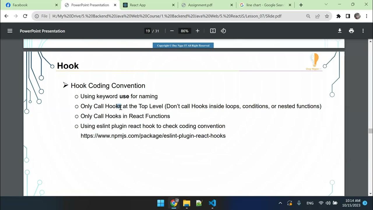 7.1.6 Coding Convention Hook - YouTube