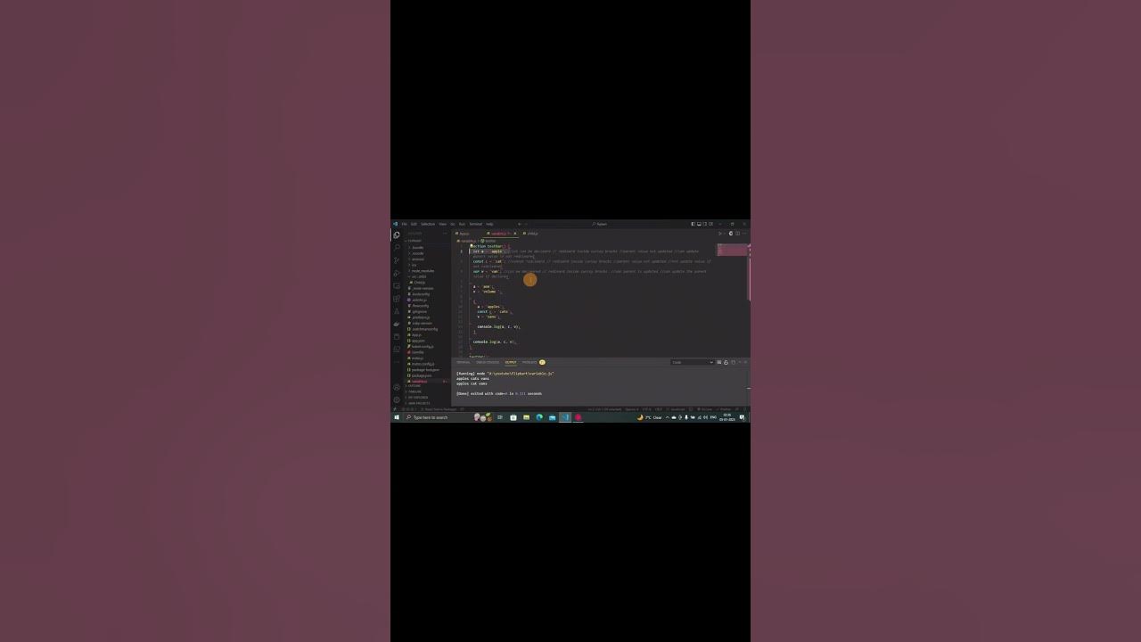 Highlight 🔥🔥 Let Vs Var Vs Const Variables 🔥🔥part 2with Example Visual Javascript React