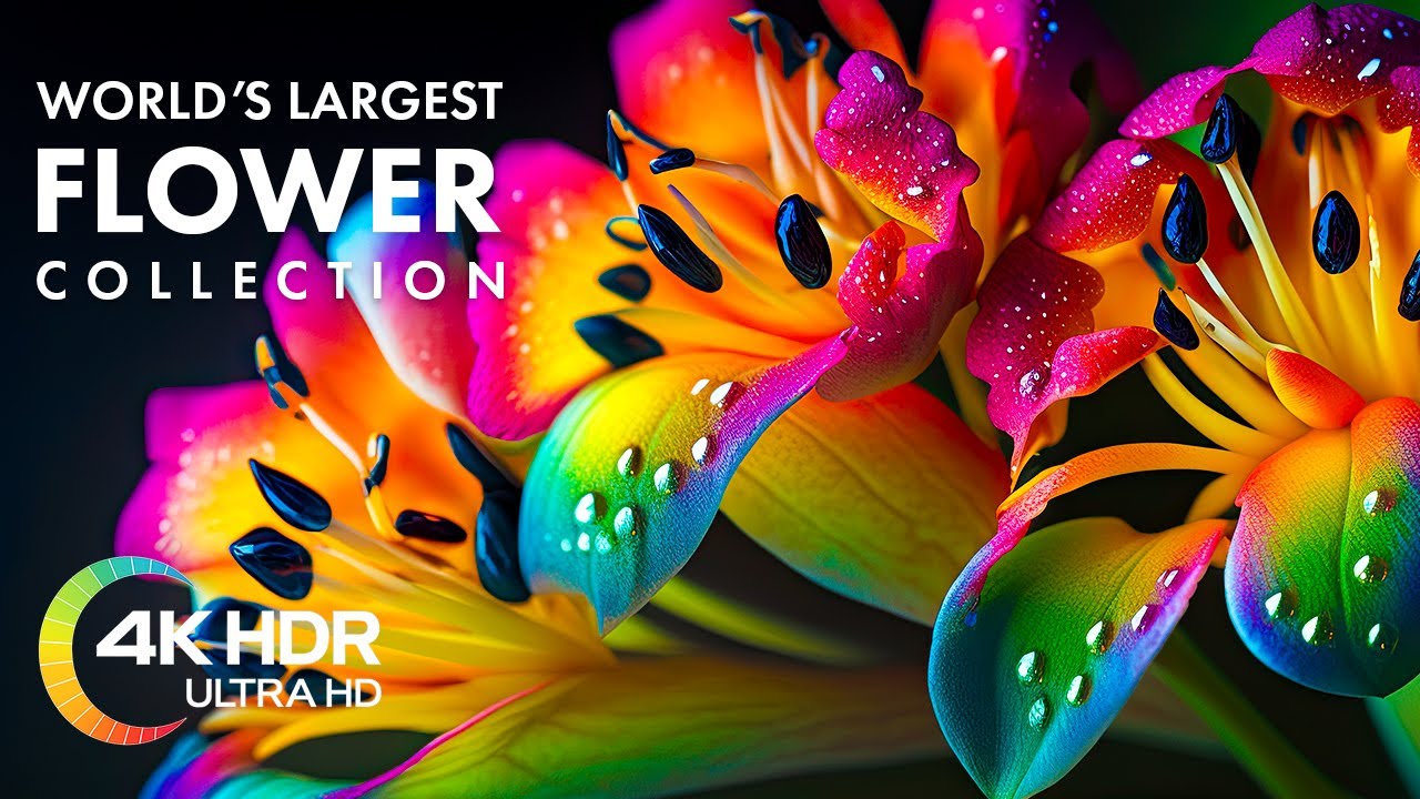 World's Largest Beautiful Flowers Collection in 4K UHD with Relaxing ...