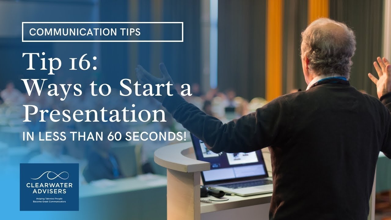 Tip 16: Ways to Start a Presentation - YouTube