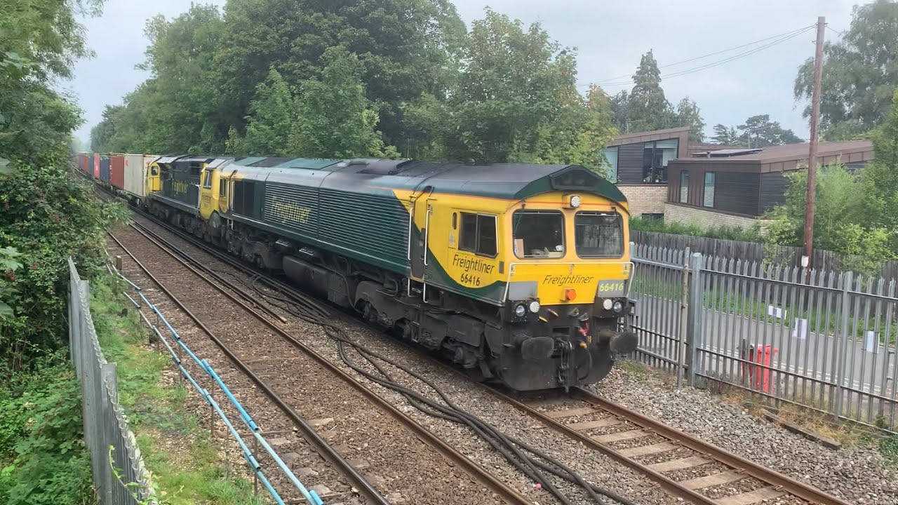 Class 66 + 70 | 66416 + 70016 | Freightliner | Double Header - YouTube