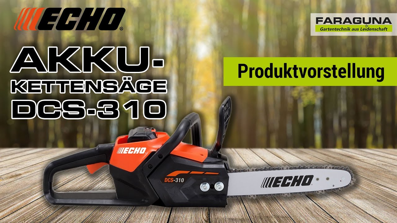ECHO AKKU Kettensäge DCS 310 - YouTube