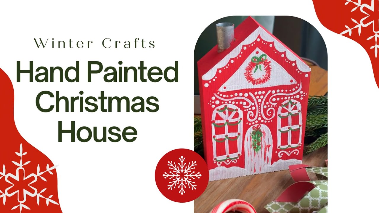 Christmas Craft: Hand Painted Holiday House - YouTube