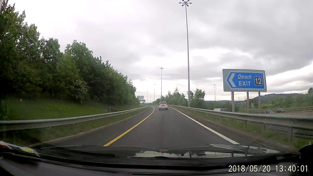 Last minute exit from M50 Dublin - YouTube