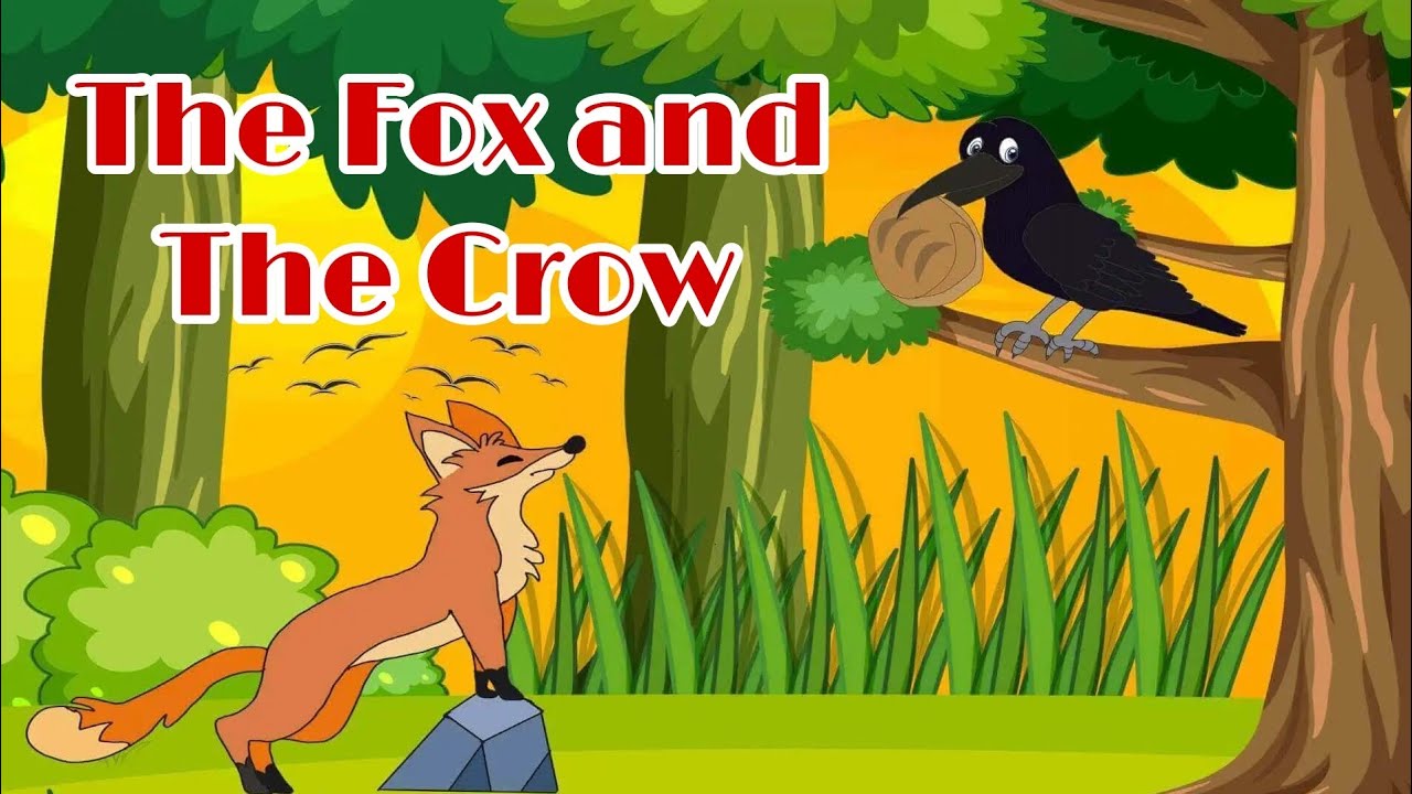 The fox and the Crow 🐦‍⬛🦊 || Story for kids and children - YouTube