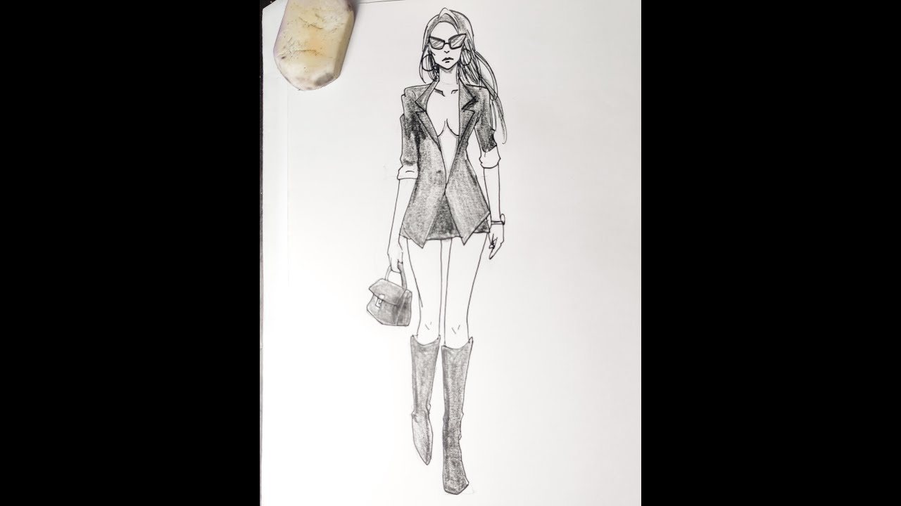 HOW TO DRAW BUSINESS OUTFIT | FASHION GESTURE DRAWING | EASY DRAWING ...