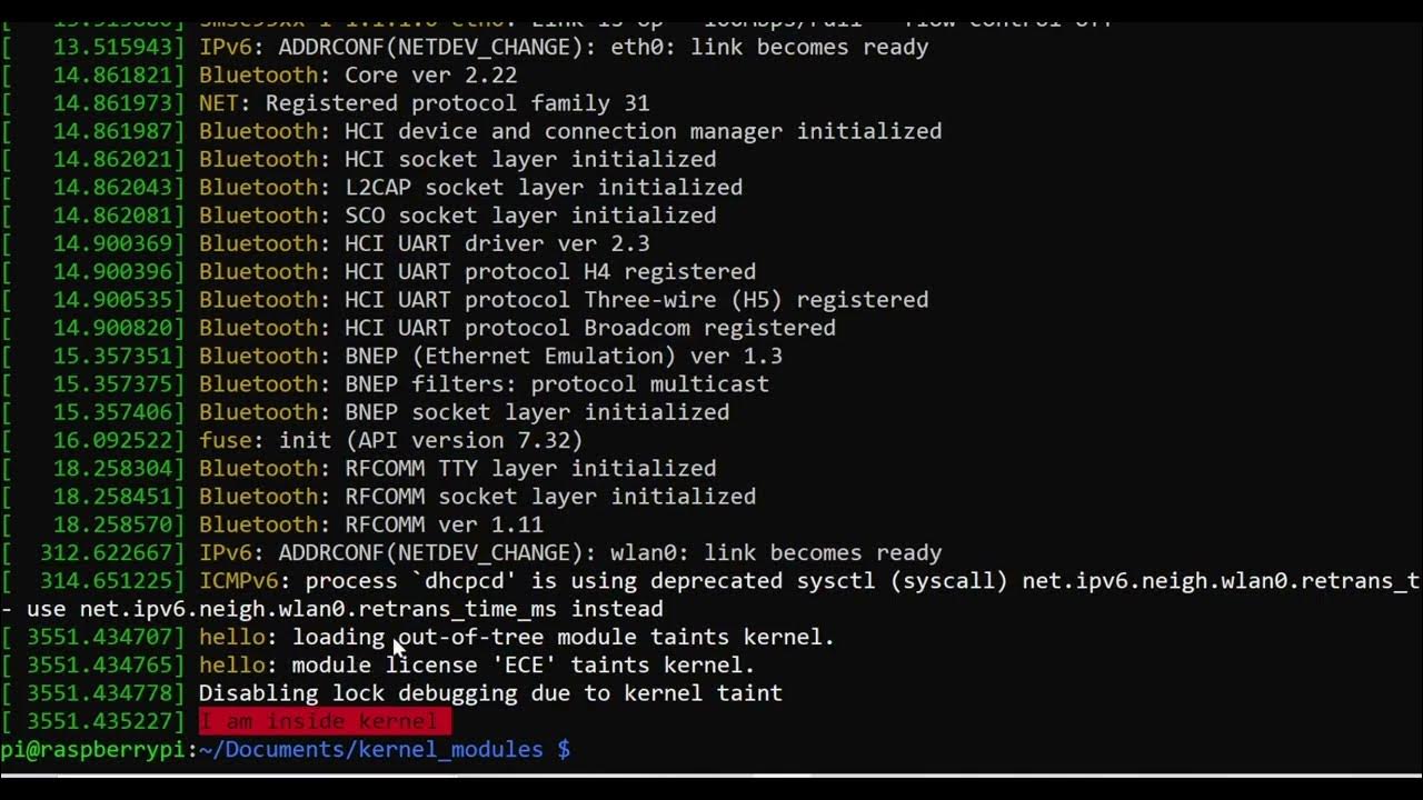 Developing Linux Kernel Module Hello World On Raspberry Pi Youtube