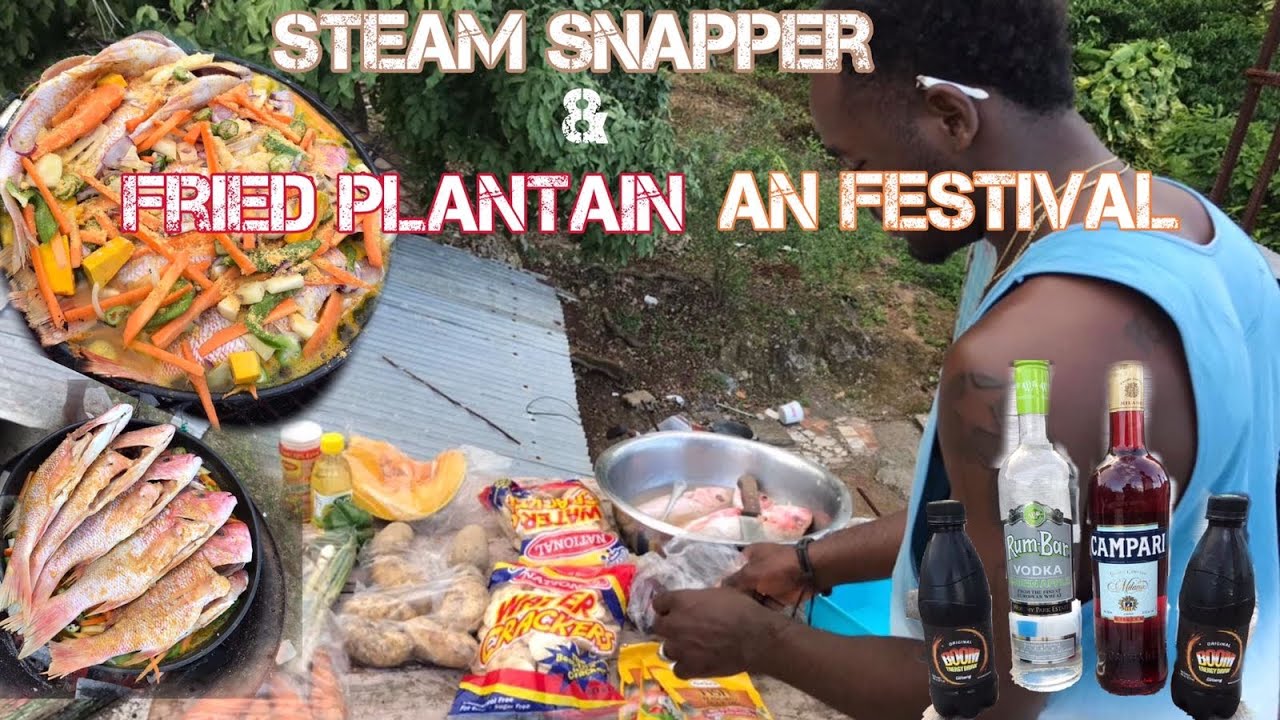 Sunrise boss an the team preparing steam fish 🐠 with fried plantain an ...