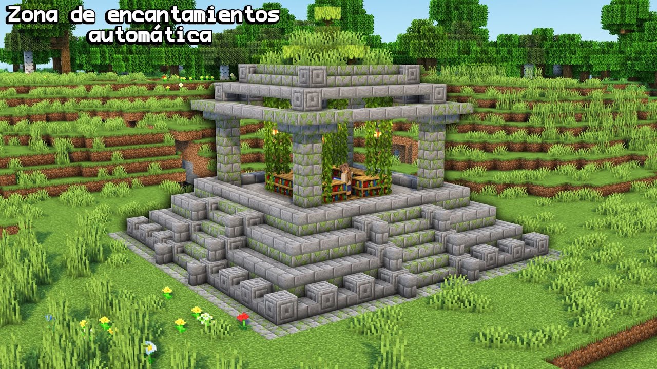 Cómo hacer una Zona de Encantamientos Automática en Minecraft - YouTube