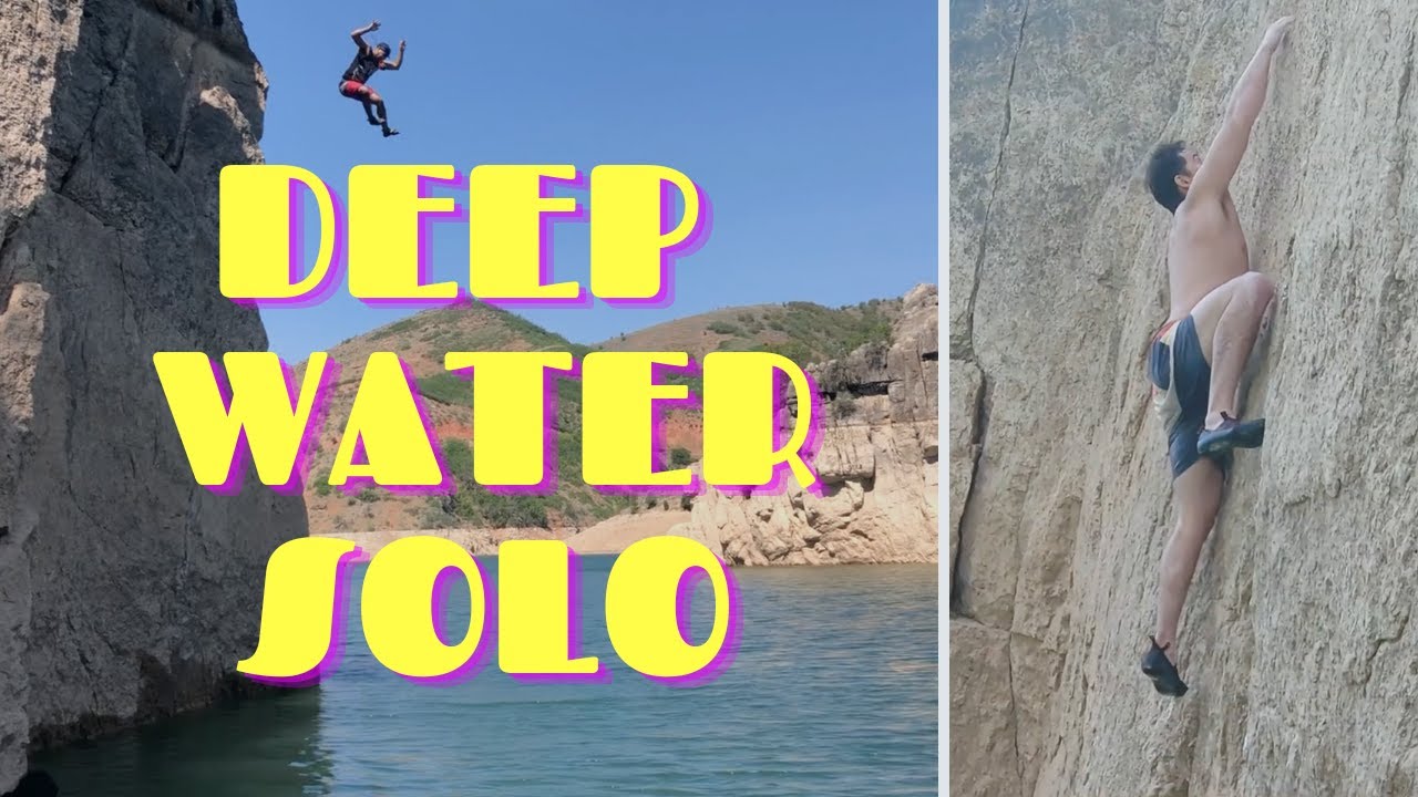 Deep Water Solo climbing in Salt Lake City Utah - YouTube