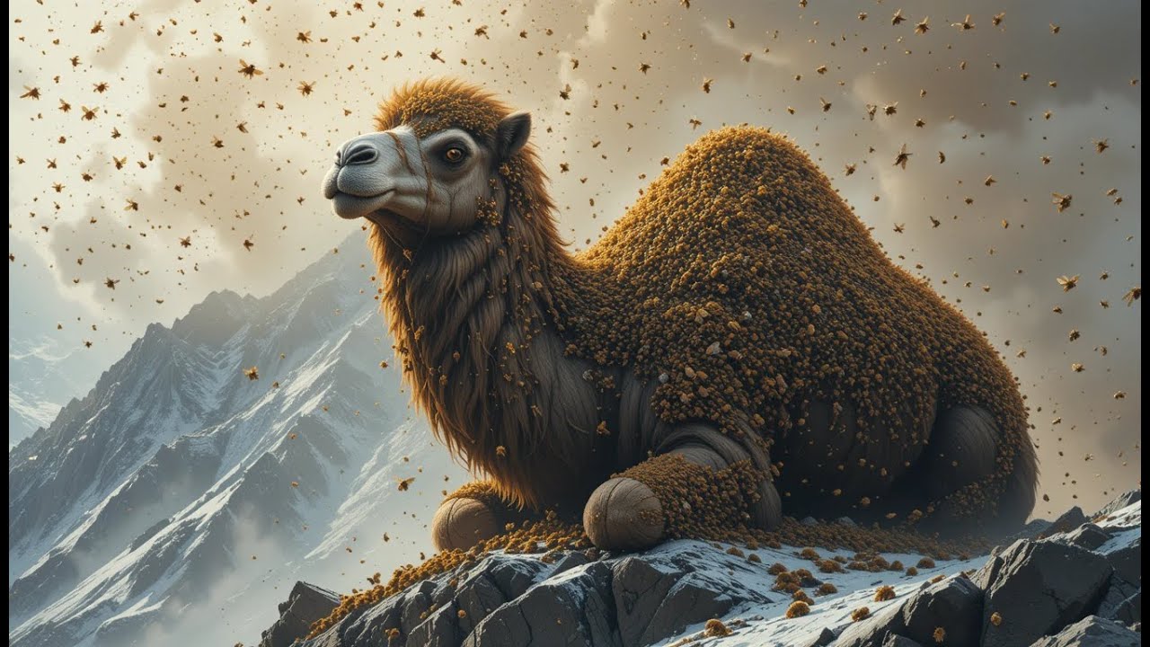 A Rescue Team Saves a Camel Infested With a Honey Bee And Barnacles ...