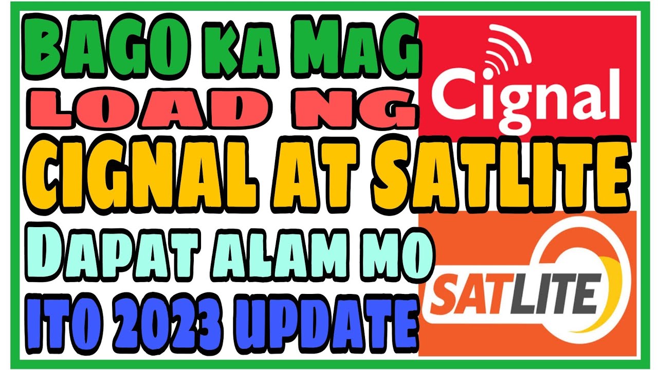 REMAINDERS BAGO MAG LOAD SA SATLITE AND CIGNAL - YouTube