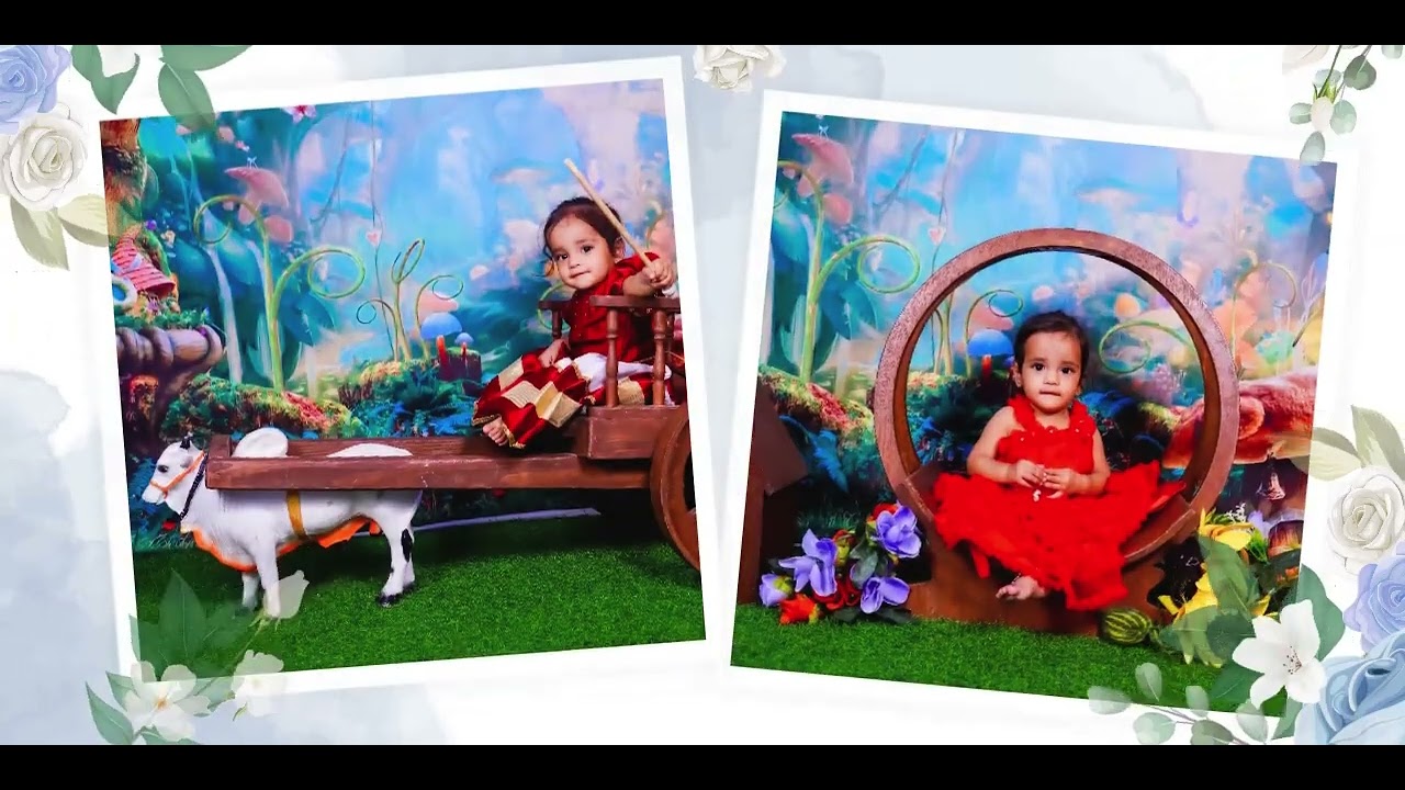 My daughter 1st birthday photoshoot 🤩 Ruby aaradhya - YouTube