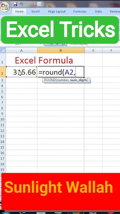 Round Value in excel|#excel #exceltips #exceltricks #advanceexcel #yt #shorts #viraltrick - YouTube